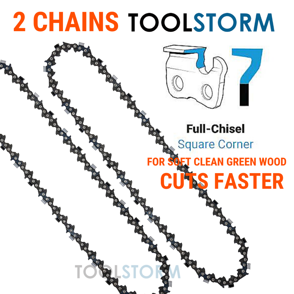 2X Chainsaw Chain Full Chisel For RYOBI Electric Chainsaw RCS2340 ...