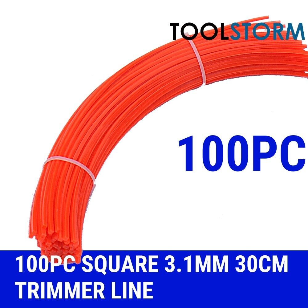 100PC SQUARE 3.1MM 30CM TRIMMER LINE WHIPPER SNIPPER BRUSH CUTTER BRUS ...