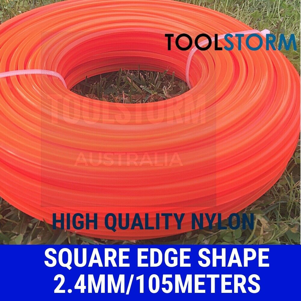 TRIMMER LINE SQUARE2.4MMX105M WHIPPER SNIPPER CORD WIRE BRUSH CUTTER B ...